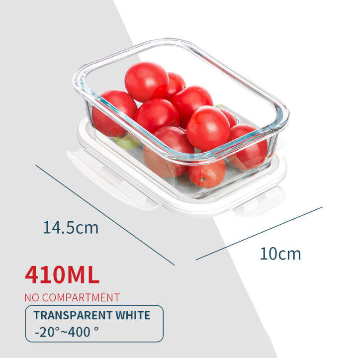High Quality Heat Resistant Tempered Glass Food Container Tupperware ...