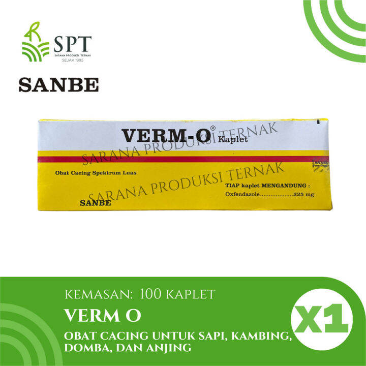 VERM O SANBE 100 KAPLET OBAT CACING SAPI KAMBING DOMBA ANJING | Lazada ...