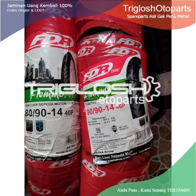 BARU MURAH Paket ban matic fdr flemmo pro 80/90+90/90.14 produksi 2021 & 2022 | Lazada Indonesia