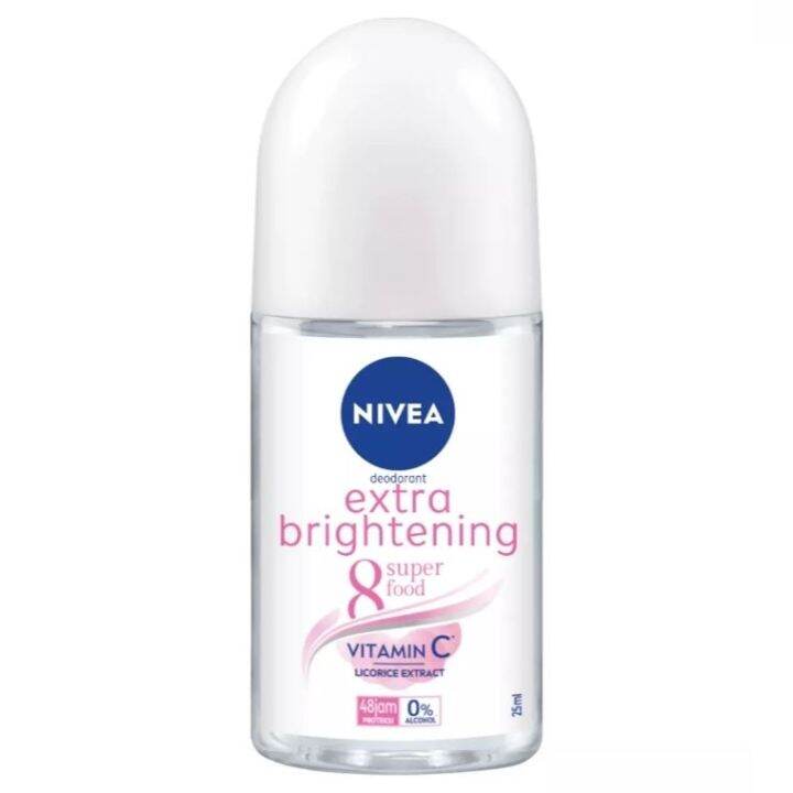Nivea Deodorant Female Extra Brightening Roll On (Anti Perspirant) 50ml | Lazada