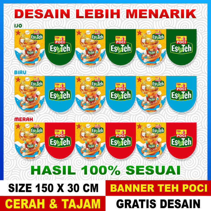 BANNER RENDA POCI / BANNER TEH POCI / SPANDUK ES TEH / BANNER ES TEH ...