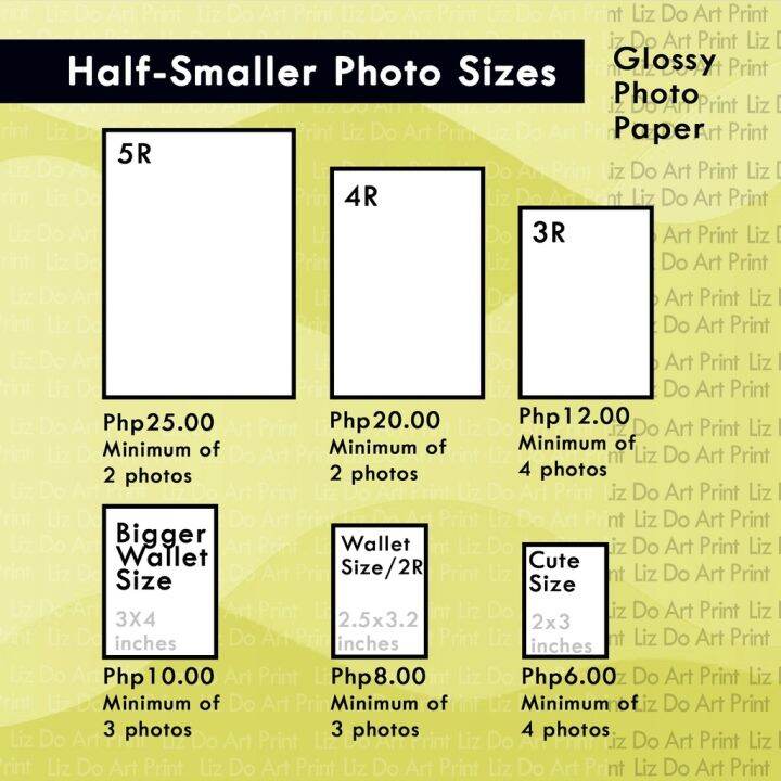 Photo Printing Services (Glossy) Cute Wallet Bigger 3R 4R 5R sizes | Lazada PH