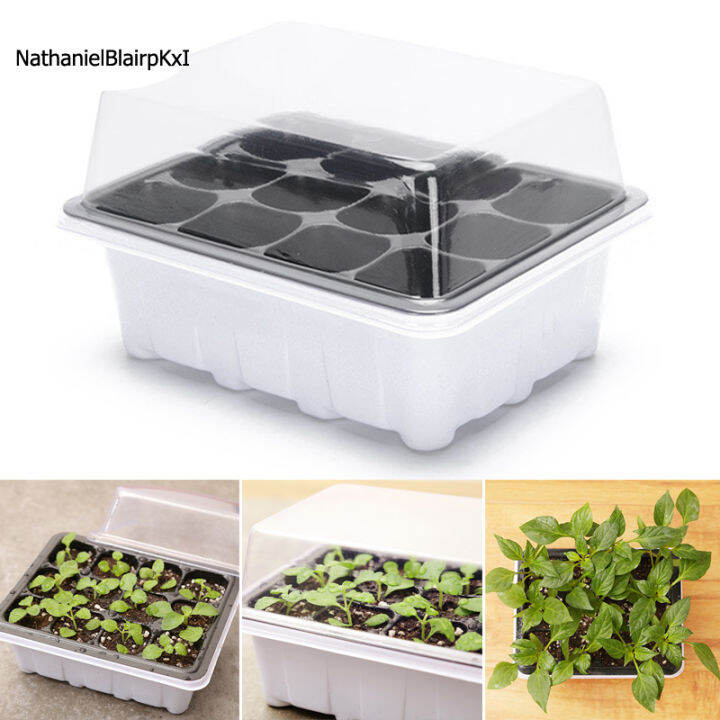6/12-hole Seedling Box Tray with Humidity Vented Domes and Base Tray ...
