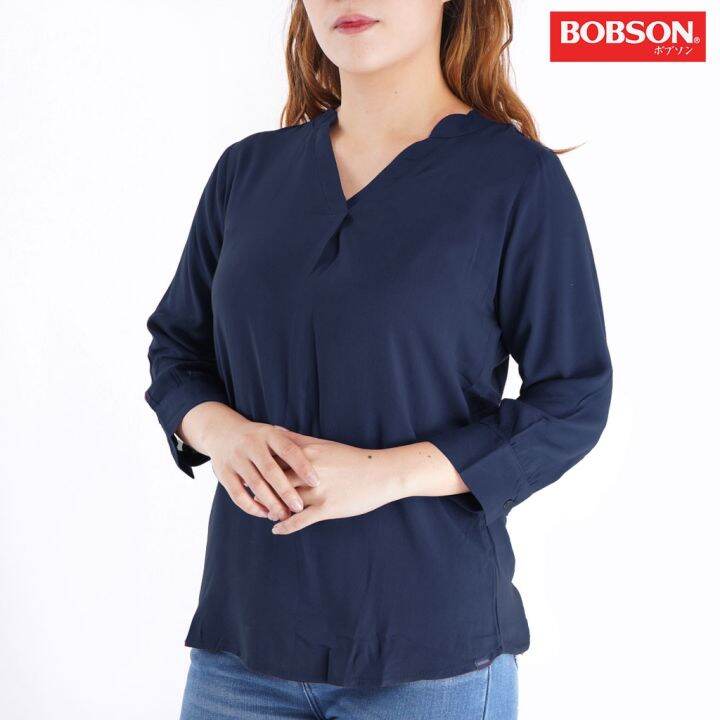 Bobson Ladies' Modified Woven Regular Fit 80585 (Navy Blue) | Lazada PH