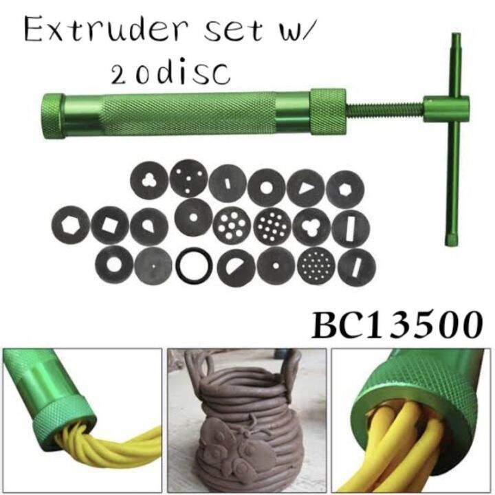 Clay Extruder set with 20 disc | Fondant extruder | Hair clay extruder ...