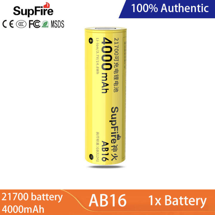 SUPERFIRE Flashlight AB16 Strong Light Flashlight 21700 Li-ion Battery ...