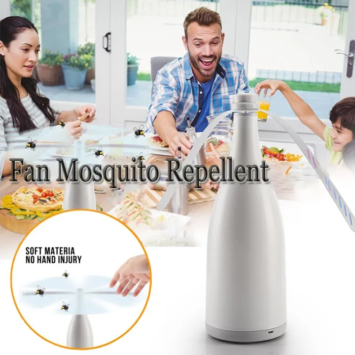 【COD】Portable Mosquito Fly Fan Automatic Mosquito Bugs Repellent ...