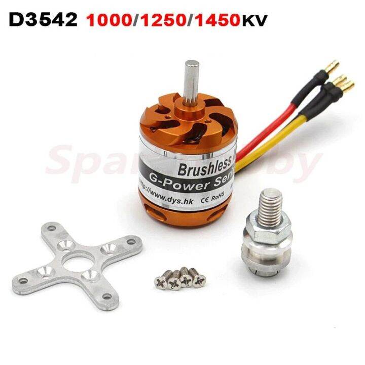 D3542 3542 1000KV 1250KV 1450KV Outrunner Motor 2-4S Lipo 5Mm Albero ...