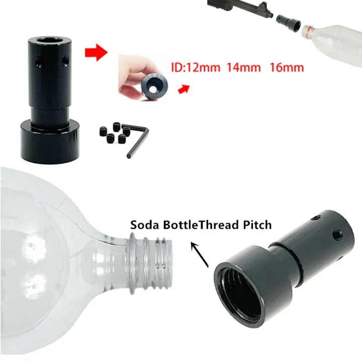 Aluminum Barrel End Threaded Adapter Soda Pop Bottle for 12 14 16mm ...