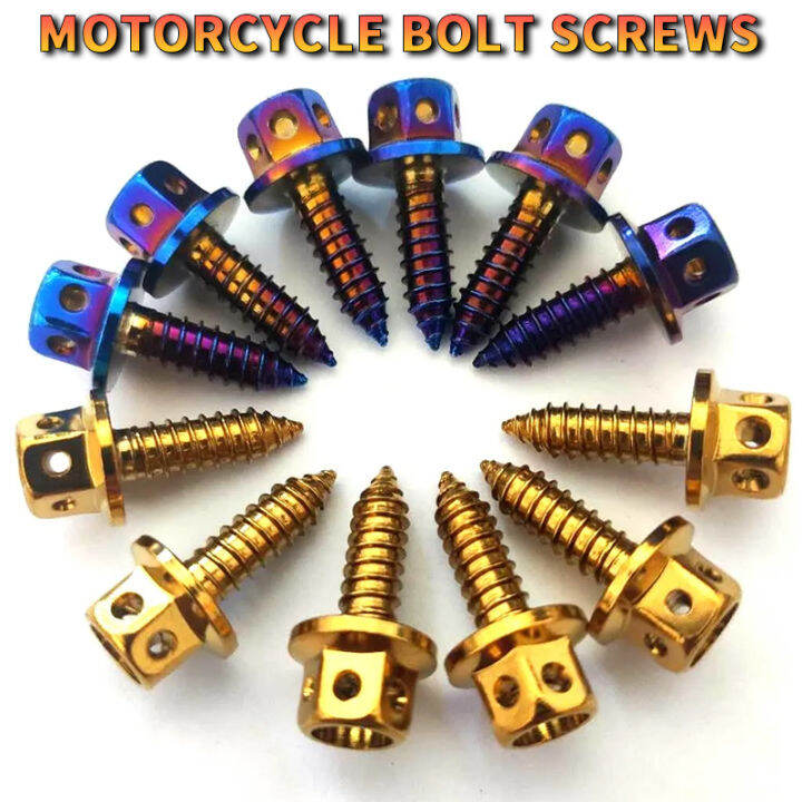 AMShop Motorcycle Screws Alloy Heng Body Bolt Flower Type/ Mushroom ...