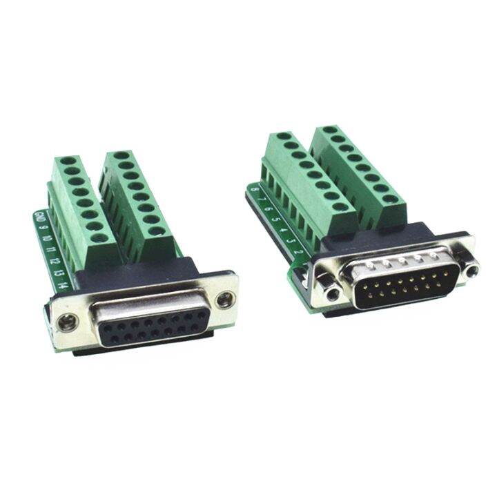 D SUB Connector DB15 Female/Male Connector Adapter Jack Terminal ...