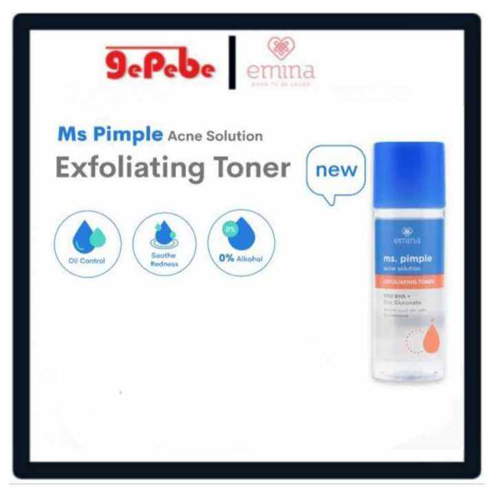 Emina Ms pimple Acne Solution Exfoliating Toner 100ml | Lazada Indonesia
