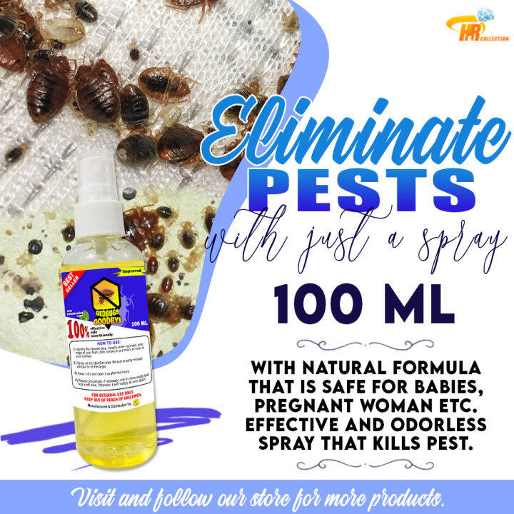 Bedbugs Goodbye Spray 100ml Natural Bedbugs Killer ( Pamatay Surot ...