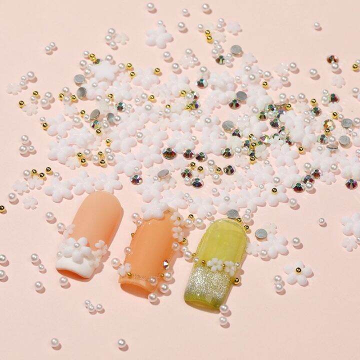 อุปกรณ์ทำเล็บสุดอินเทรนด์ Y2K2 DIY อุปกรณ์เสริมร้านทำเล็บแบบห้ากลีบตกแต่งศิลปะเล็บเครื่องประดับ ...