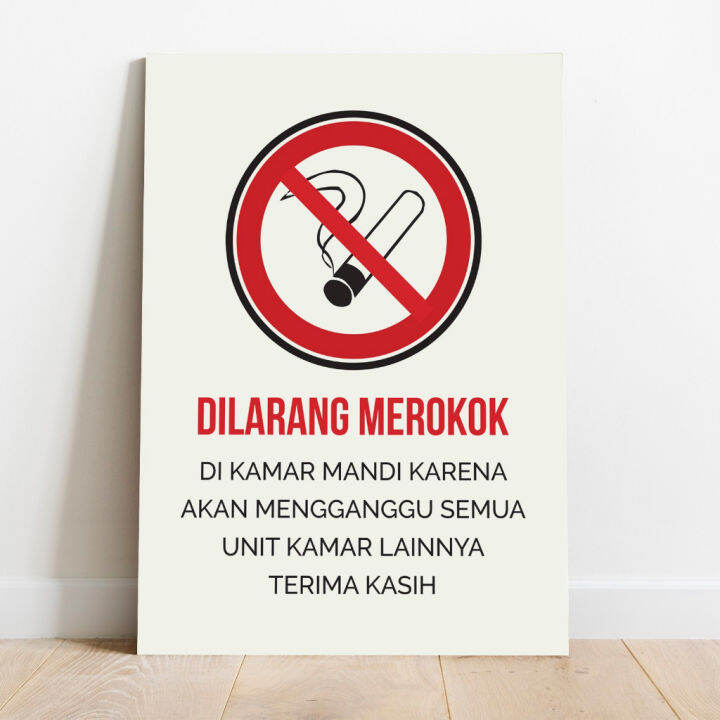 Poster Dilarang Merokok Di Kamar Mandi Mengganggu Semua Pajangan Rumah ...