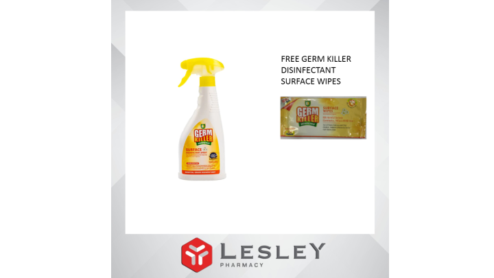 Germ Killer Surface Disinfectant Spray 500ml (Free Germ Killer ...
