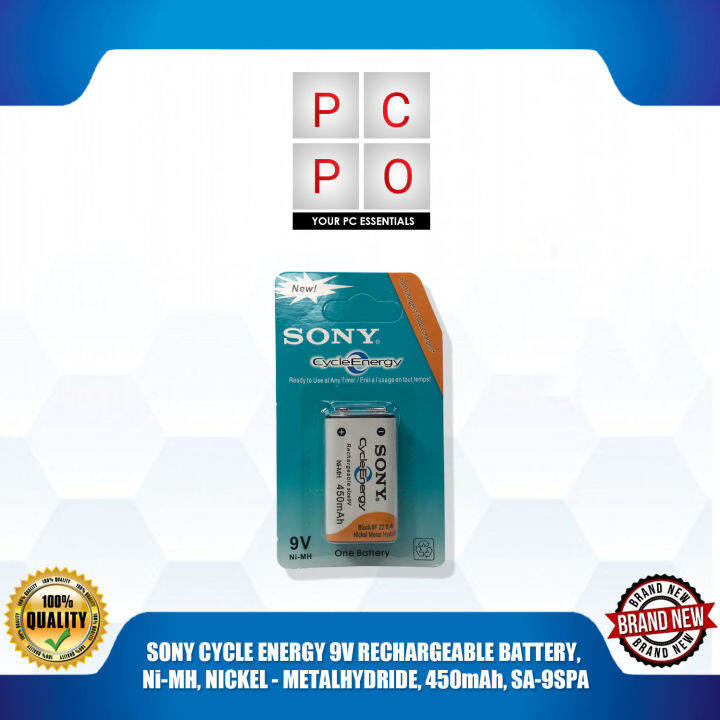 SONY CYCLE ENERGY 9V RECHARGEABLE BATTERY, Ni-MH, NICKEL - METALHYDRIDE ...