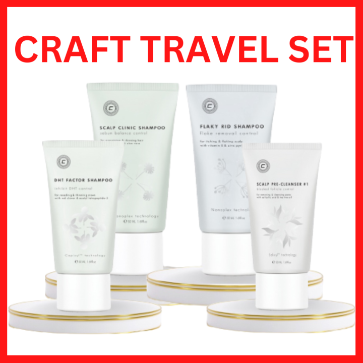 CRAFT TRAVEL SET SHAMPOO OILY SCALP , DANDRUFF , HAIR FALL 50ML | Lazada