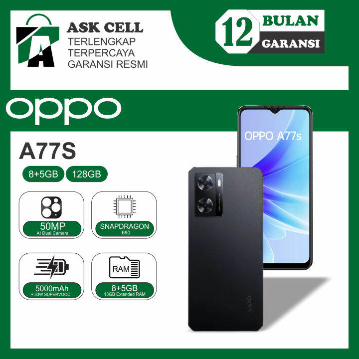 OPPO A77s 8/128GB [33W SuperVOOC, Qualcomm® Snapdragon™ 680, Fiberglass ...