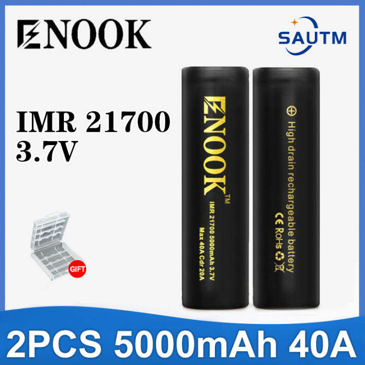 （Ready Stock） Enook 21700 5000mAh 40A Lithium Ion rechargeable ...