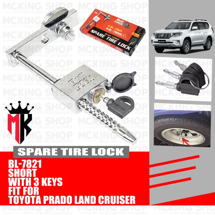 Spare Tire Lock Rear Under Anti Theft with 3 keys BL-7821 (For Toyota ...