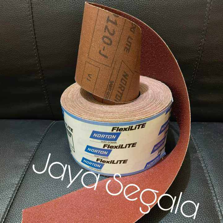 Amplas roll NORTON FlexiLITE 10 cm x 25 meter Amplas kain rol | Lazada ...