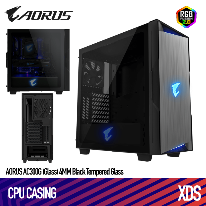 Aorus C300 GLASS ATX Mid-tower Gaming PC Case Gigabyte Technology RGB ...
