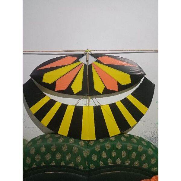 layangan gapangan pegon ceper ukuran 1 meter hanya rangka rakit sendiri ...