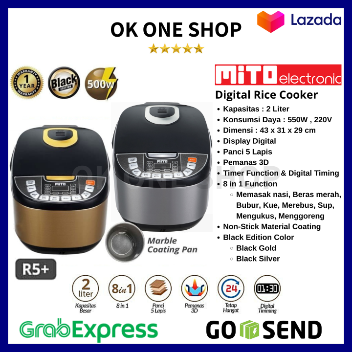 Mito Digital Rice Cooker 8in1 R5+ / R 5+ / R5 Plus (2 Liter) | Lazada ...