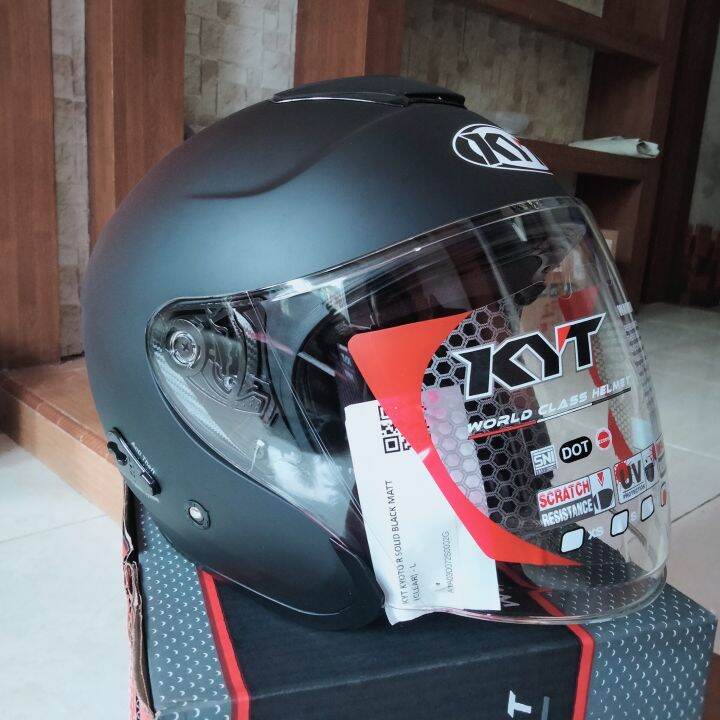 KYT KYOTO R BLACK MATT | Lazada Indonesia
