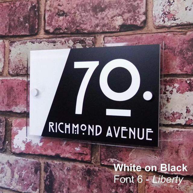 Customized House Number Acrylic Signs Name Plates Address Name Plaques ...