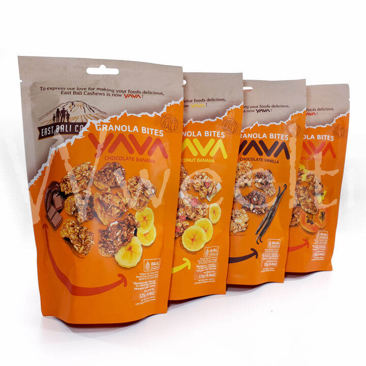 Yava East Bali Cashew Granola Bites 125gr Coklat Vanilla Pisang Kelapa ...