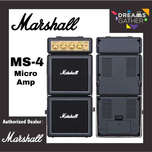 Marshall MS-4 - 1 Watt Battery-powered Micro Stack Mini Amplifier (MS4 ...