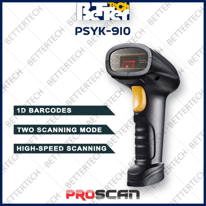 PROSCAN YK-910 Barcode Scanner Wired USB Type Portable for POS P2P ...