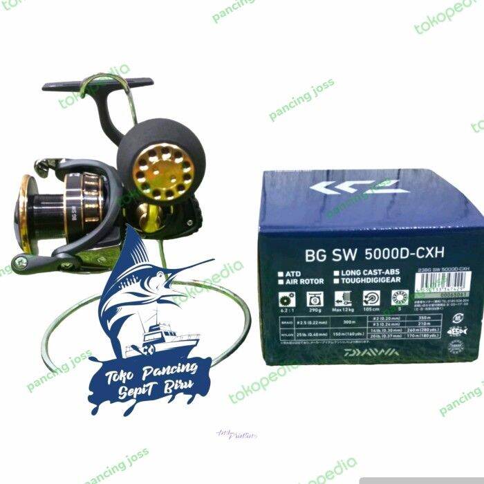 REEL SPINNING DAIWA BG SW 5000D CXH POWER HANDLE SALTWATER NEW 2023 | Lazada Indonesia