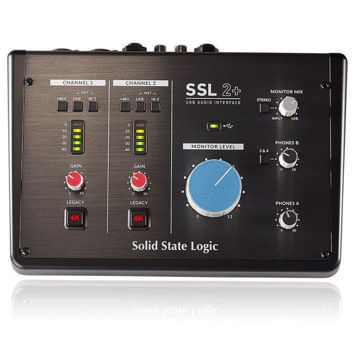 Solid State Logic® SSL2+ ออดิโออินเตอร์เฟส USB แบบ 2 In / 4 Out มีฟังก์ชั่น Legacy 4K มีช่อง ...