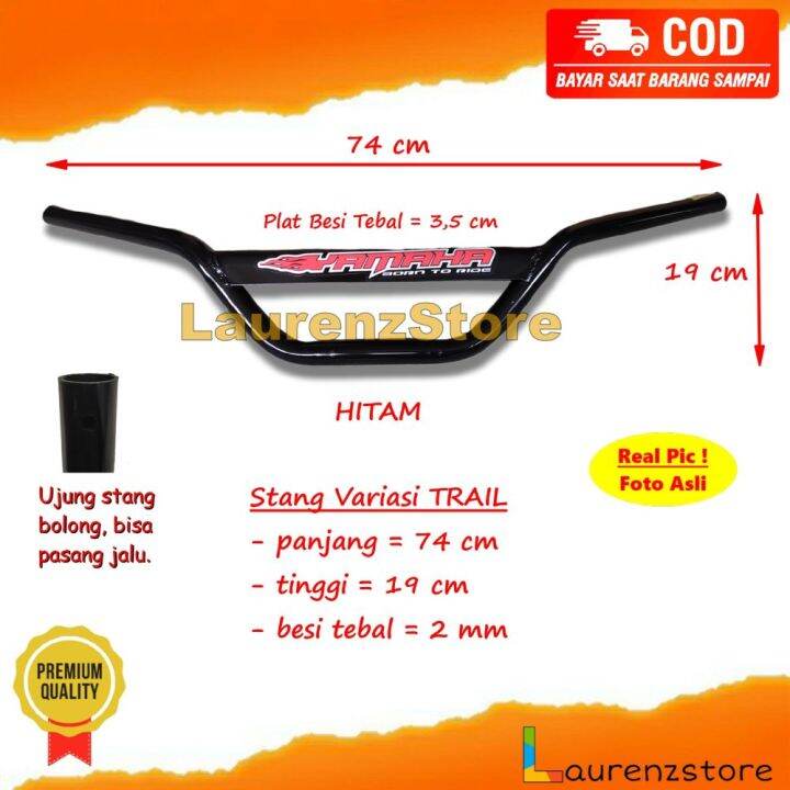 stang stir trail klx hitam palang plat besi - setang setir variasi ...