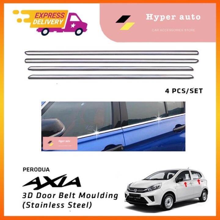 Perodua Axia Chrome Window Trim/Lining/Door Belt Moulding Axia ...