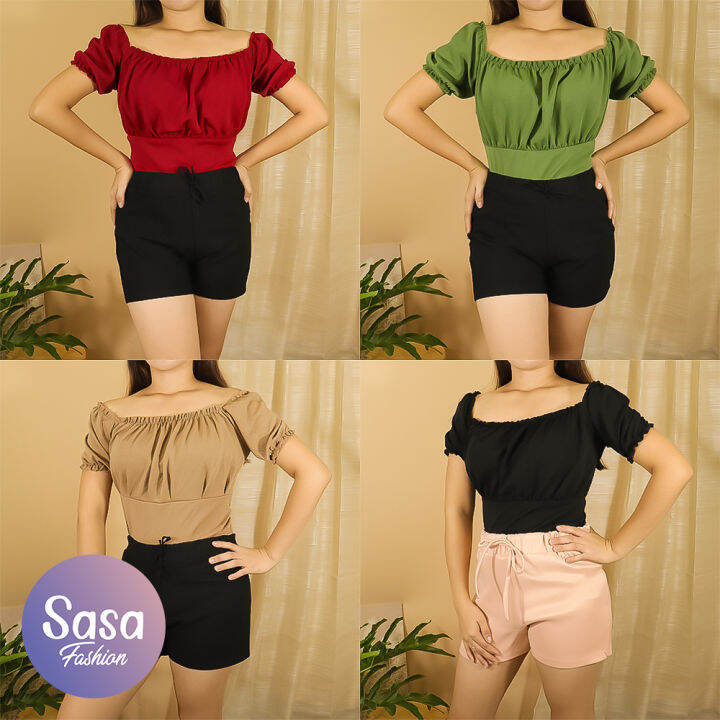 SASA PLUS SIZE Ruched Puff Sleeve Women Oversized Blouse SUNNY | Lazada PH