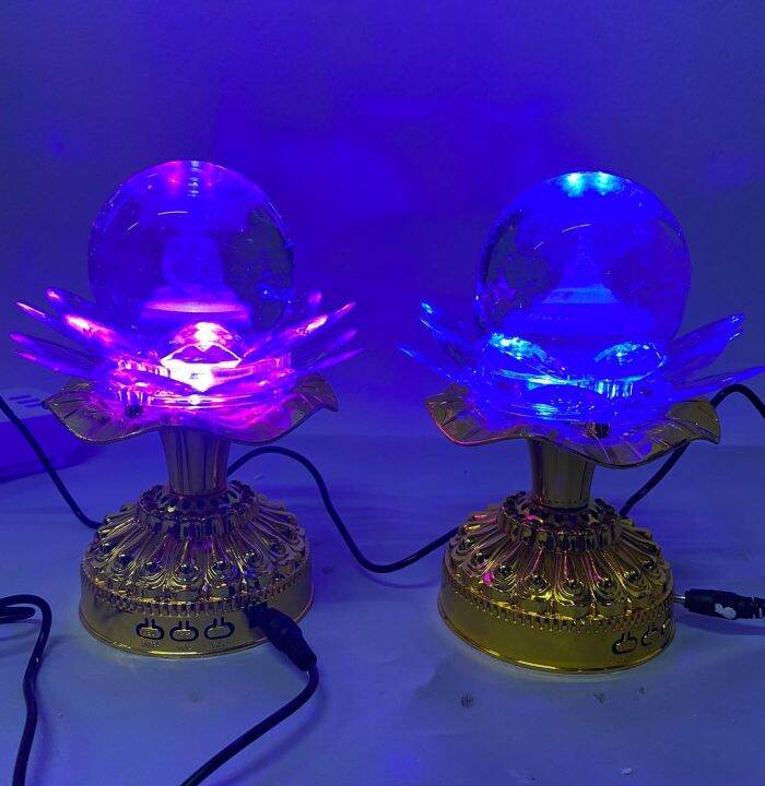 LED crystal ball ลูกแก้ว မီဖန်လုံး တရား ခွေအသံပါ ရောင်စုံမီ บทสวดพระ ...