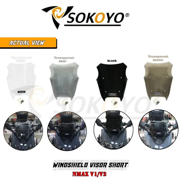 【Ready Stock】 1pcs Short Visor Yamaha Nmax v2 2020 2021 Windshield ...