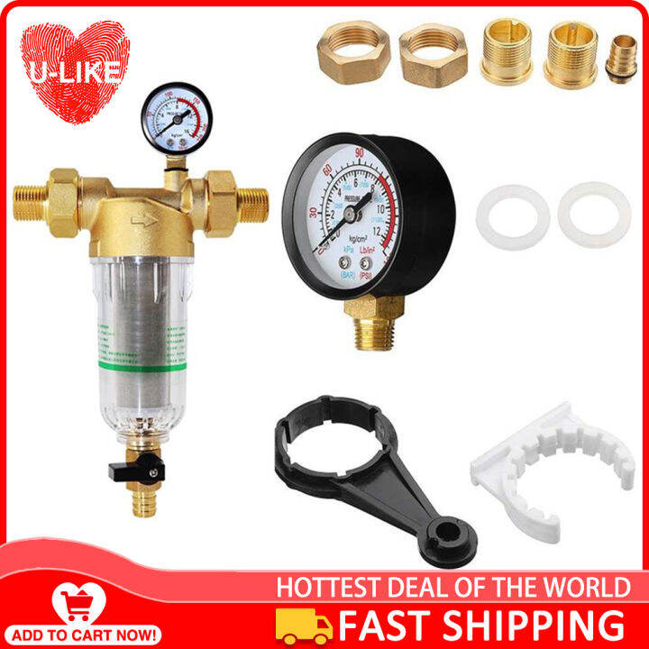 U-like Water Pre Filter System 2/5 Inch&1 Inch Brass Mesh Prefilter ...