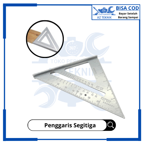 Penggaris Siku Alumunium Square Penggaris Segitiga Untuk Pertukangan ...