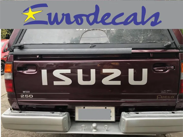 Eurodecals Isuzu Tailgate sticker Decal for 98-02 Isuzu Fuego ISUZU ...