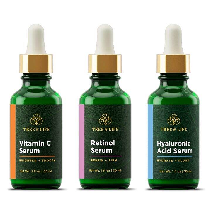 Tree of Life Anti-Aging Complete Regimen 3-Pack, Vitamin C Serum ...