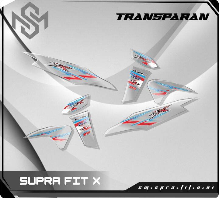 Stiker Striping Decal Transparan SUPRA FIT NEW - Sticker Honda Supra Aksesoris Body Motor SM01 ...