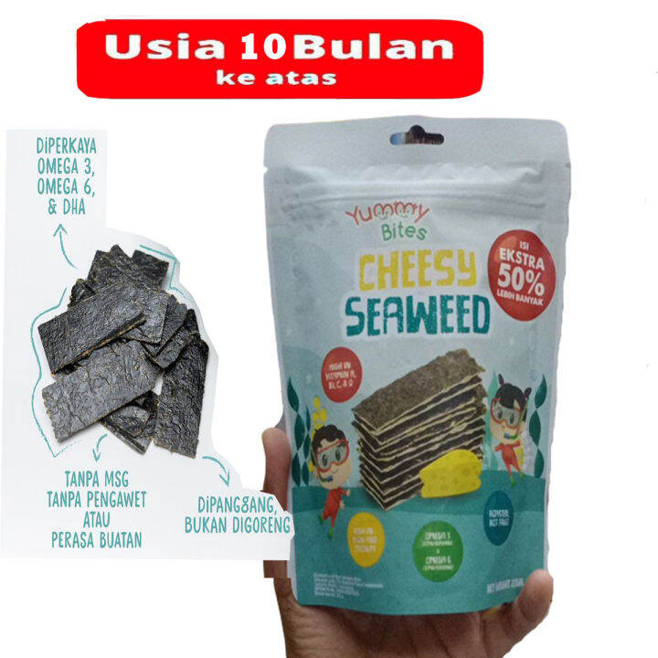 Snack bayi 10 bulan yummy bites cheesy seaweed camilan anak cemilan ...