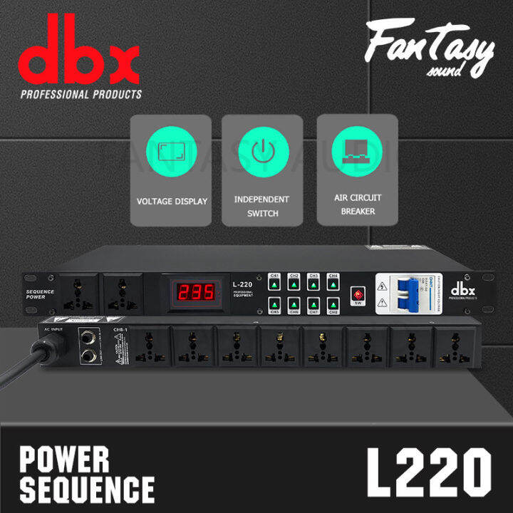 DBX L220 power sequencer professional 10-way switch sequence controller stage conference audio ...