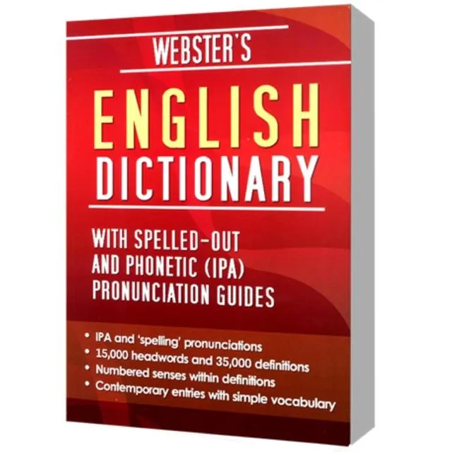 WEBSTER'S ENGLISH DICTIONARY WITH SPELLED-OUT AND PHONETIC (IPA ...