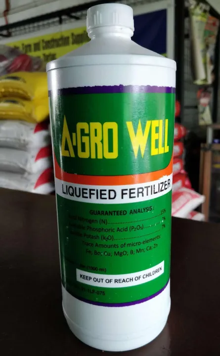 AGROWELL (LIQUIFIED FERTILIZER) A-GRO WELL - 1 Liter | Lazada PH